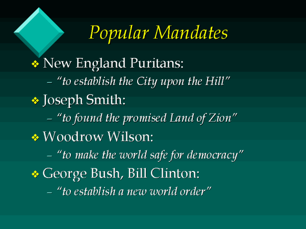 Popular Mandates